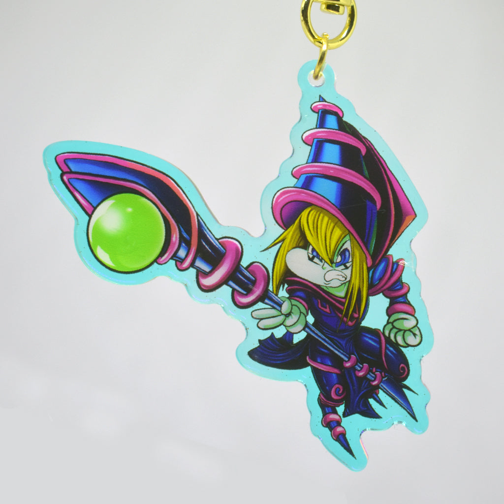 Warped Holographic Toon Dark wizard Charm – Hyde Hermit Studio